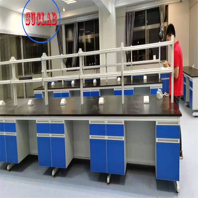 Multiscene Blue Chemistry Laboratory Furniture , Rustproof Lab Bench ...
