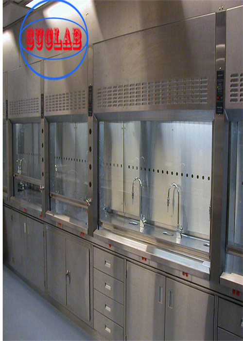 Lab Furniture Ducted Fume Hood Ventilation Cupboard With Scrubber Tank ...