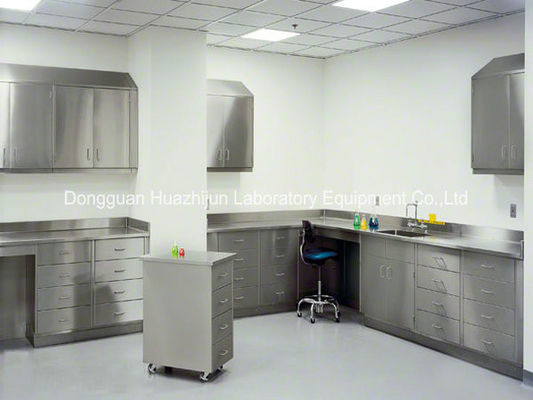 Industrial Stainless Steel Lab Furniture With Cabinet , Cosmetics Metal ...