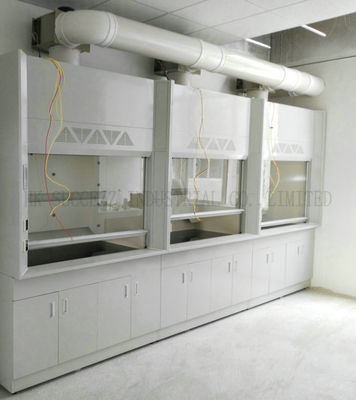 Epoxy Coated Steel Laboratory Fume Hood Multipurpose White Color