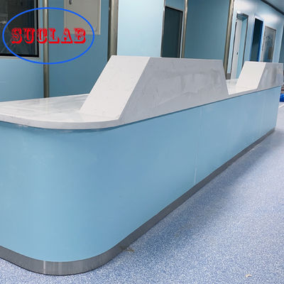 Stone Plywood Medical Reception Counter , Multiscene Patient Reception ...