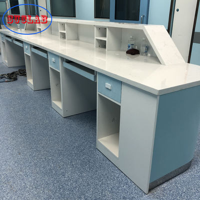 Stone Plywood Medical Reception Counter , Multiscene Patient Reception ...