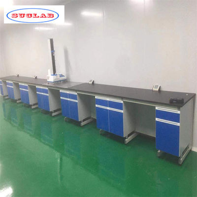 Chemistry Lab Workbench with Drawing Specifications Handles Hooks Lights