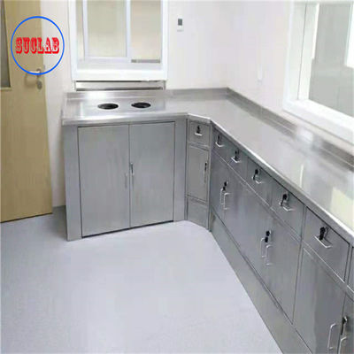 Integral Stainless Steel Lab Bench for Laboratory with As Drawing Cabinets
