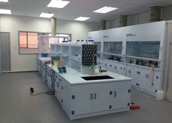 Seamless Welding Chemistry Lab Tables Polypropylene Counter Drawer / Handle