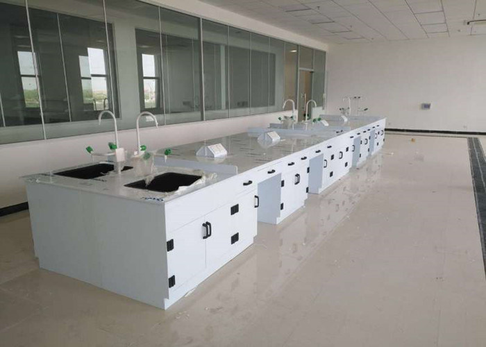 Seamless Welding Chemistry Lab Tables Polypropylene Counter Drawer / Handle