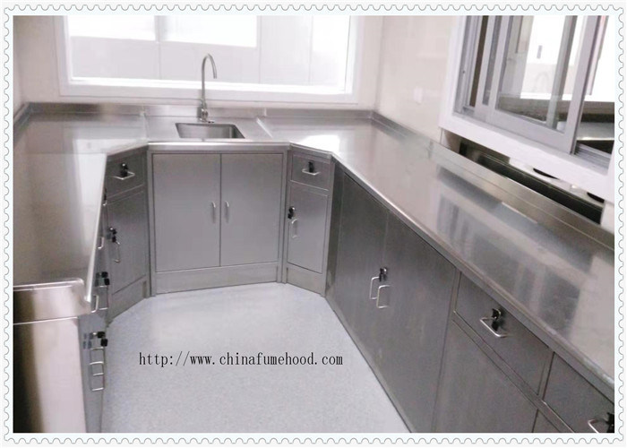 Stainless Steel Laboratory Wall Bench For Cleanroom Resist Strong Acid ...