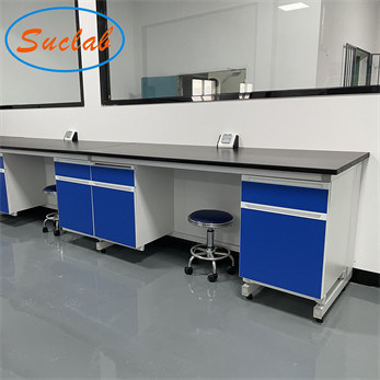 Steel Hospital Chemistry Lab Desk , Multipurpose Science Laboratory Table