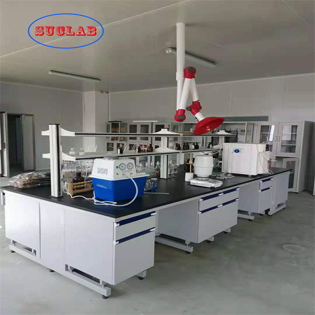 Waterproof Durable Laboratory Island Bench , Anti Corrosion Modular Lab ...