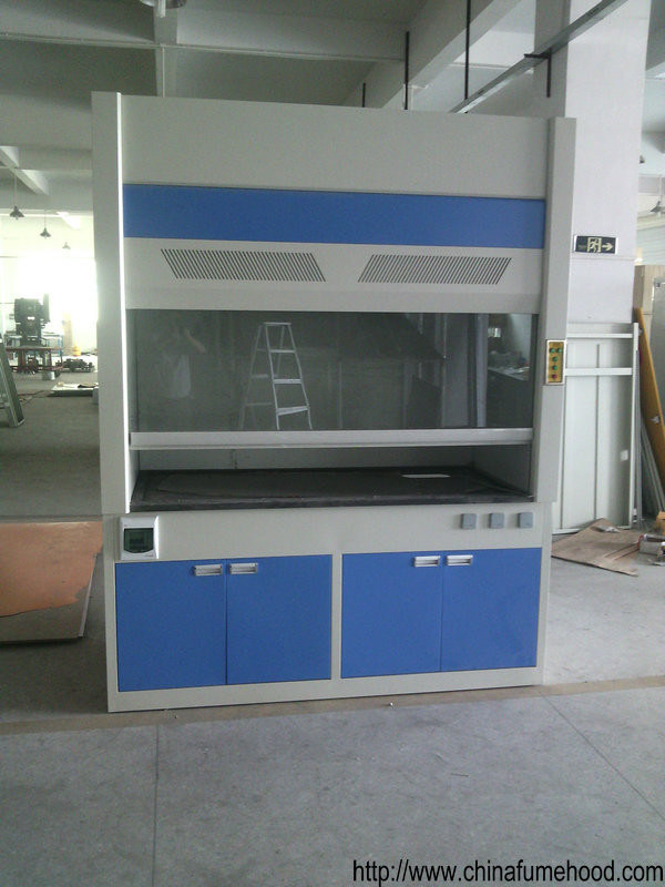 Safety Lab Fume Hood Window Lift Freely With Hidden Fluorescent Lamp