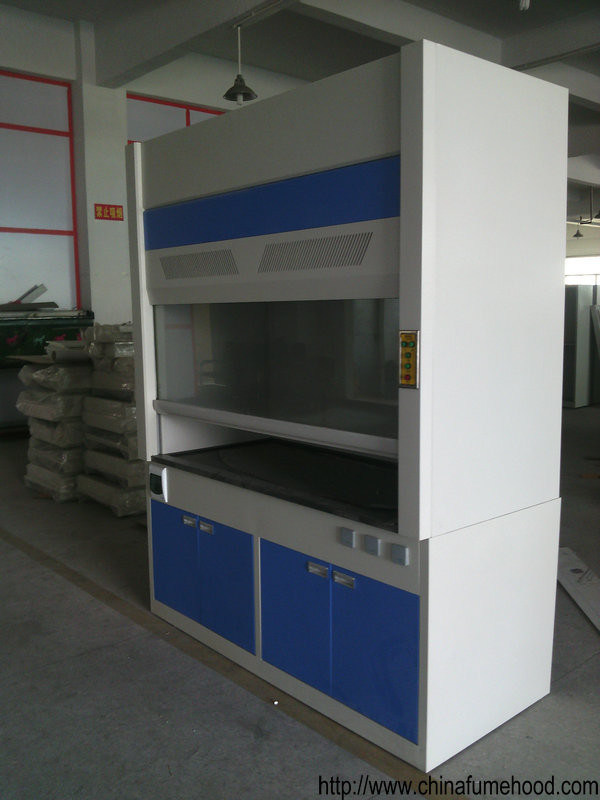 Safety Lab Fume Hood Window Lift Freely With Hidden Fluorescent Lamp