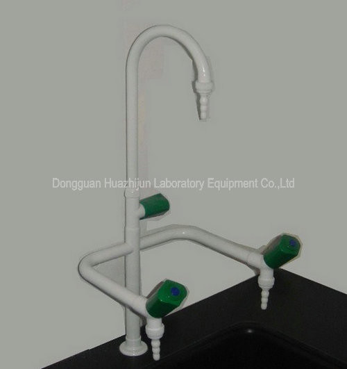 Epoxy Coating Surface 3 Way Tap For Laboratory Sink Alkali / Acid Resistant