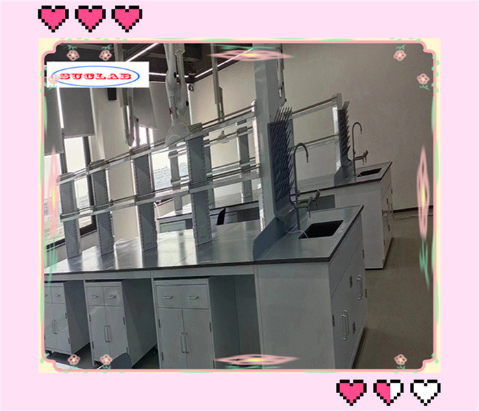 Adjustable 150cm Depth Chemistry Lab Bench With Stainless Steel Counter ...