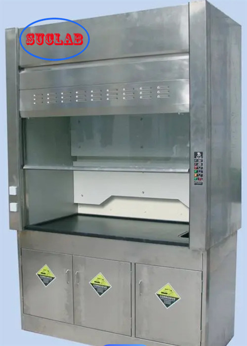 Lab Furniture Ducted Fume Hood Ventilation Cupboard With Scrubber Tank ...