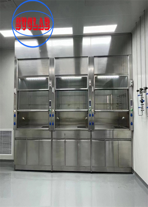 Ventilation Efficiency Ducted laboratory Fume Hood with Automated ...