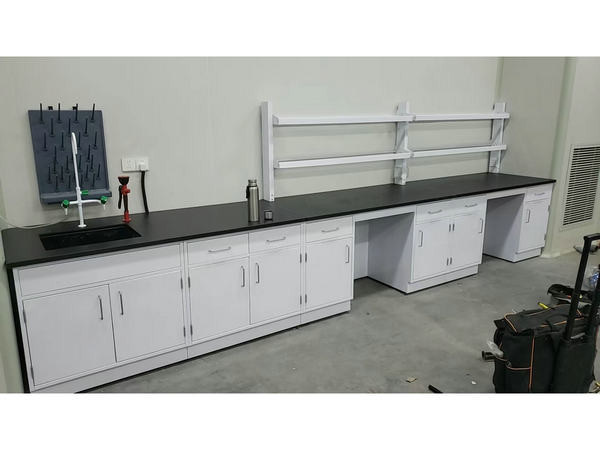 Chemistry Lab Bench Phenolic Resin Worktop And Steel Frame Casework For ...