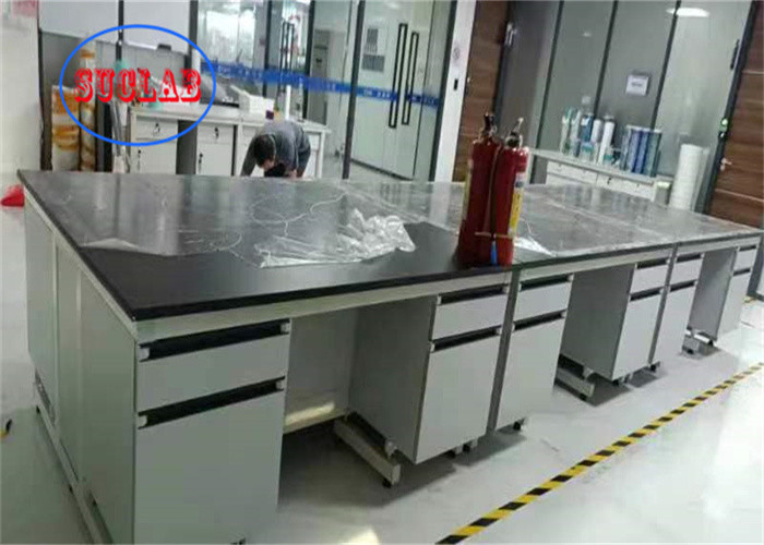 Steel And Wood Chemistry Lab Workbench Lab Bench Indonesia With Safety ...